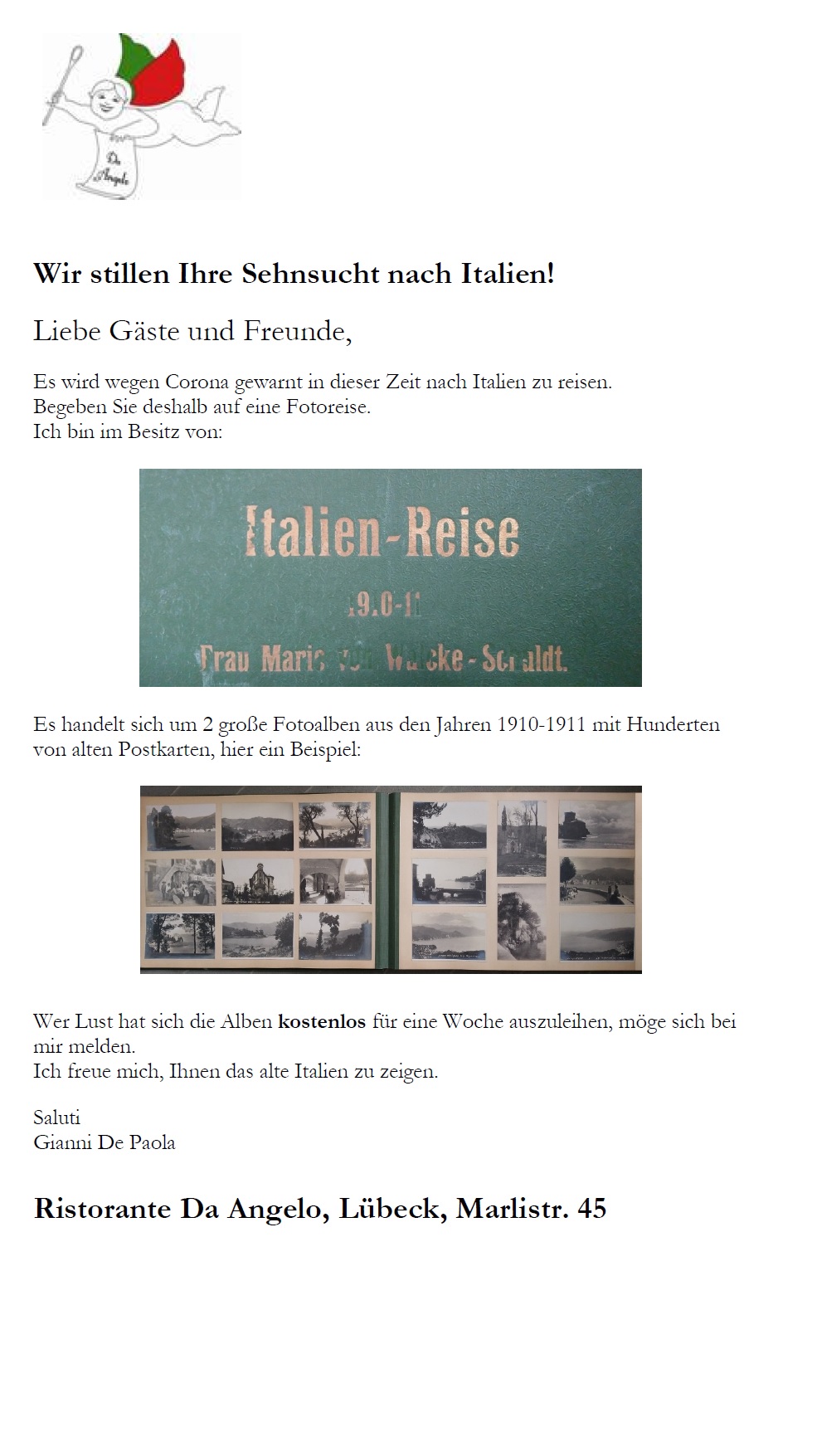 Ristorante Da Angelo - Aktuelles